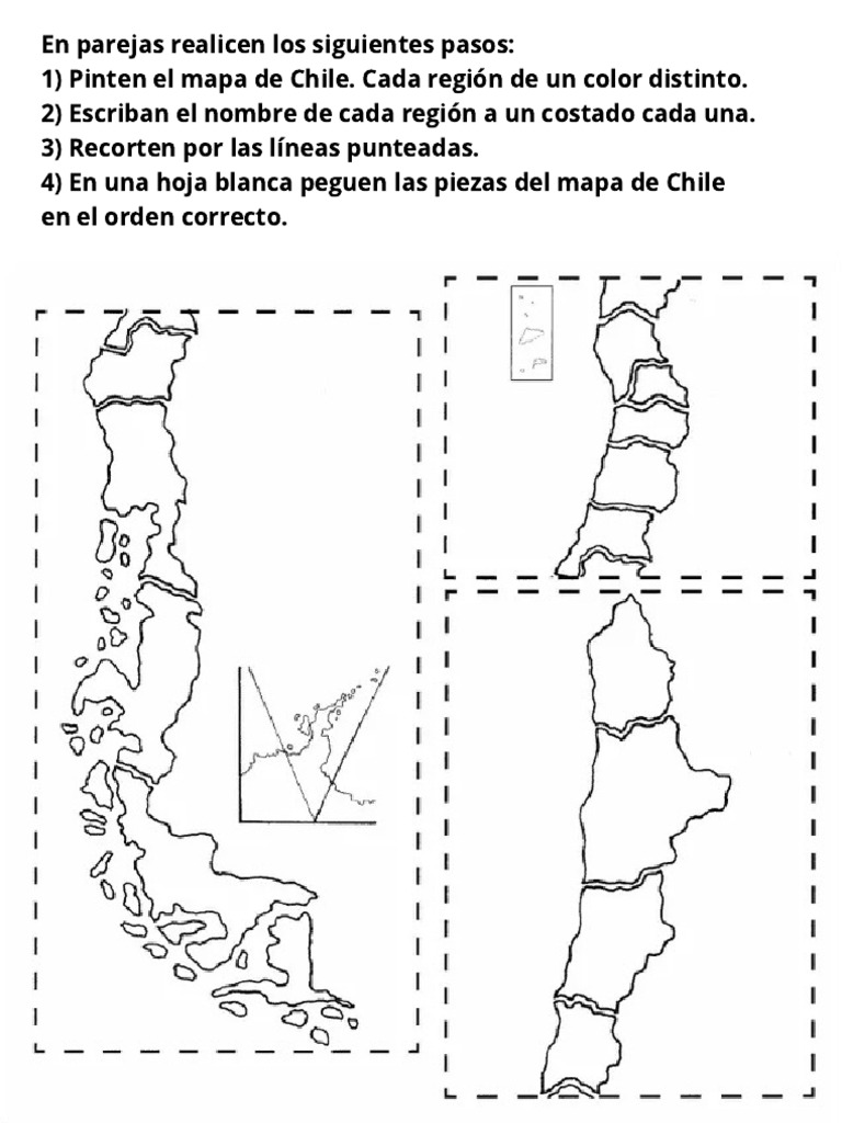 Actividad: Mapa de Chile en Parejas | PDF