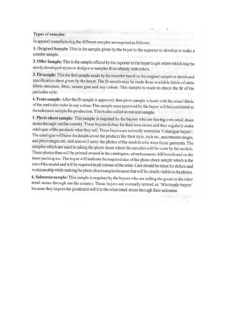 Types of Samples | PDF