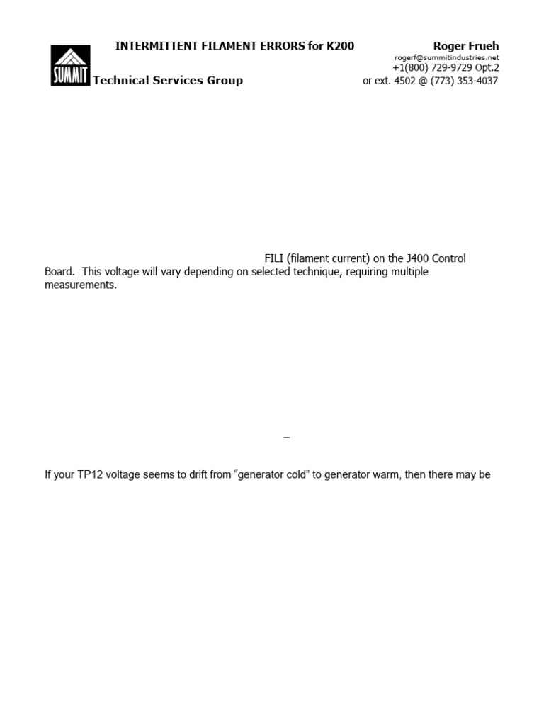 Intermittent FIL Errors | PDF