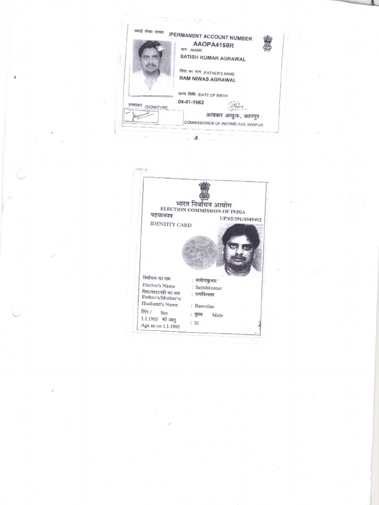 414049784-SATISH JI PAN & VOTAR ID | PDF