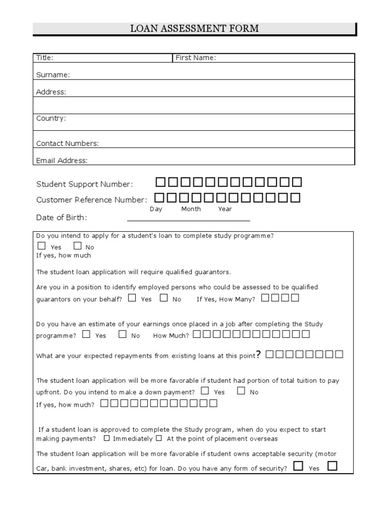 Loan Assessment | PDF | Student Loan | Loans