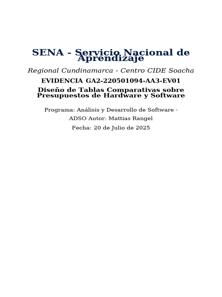 Tablas Comparativas | PDF | Software | Ingeniería Informática