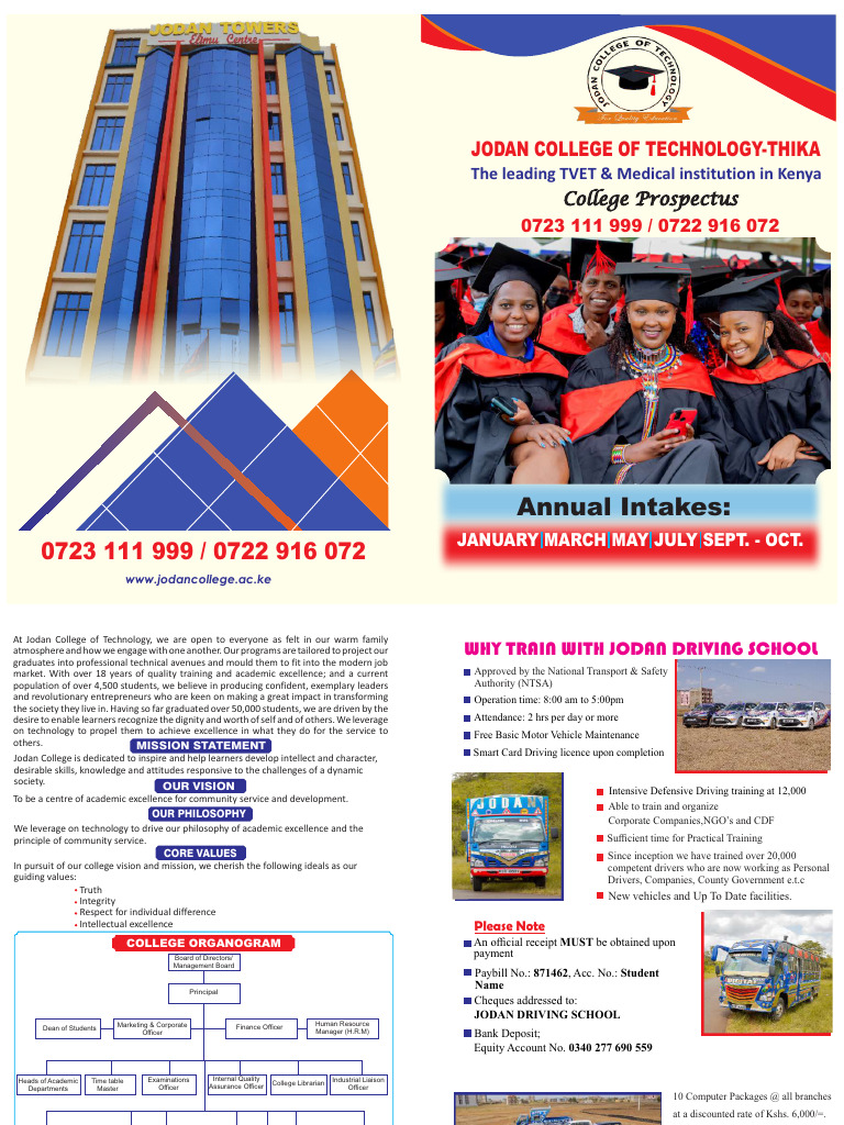 Jodan College of Technology 2025 Prospectus | PDF | Vocational ...