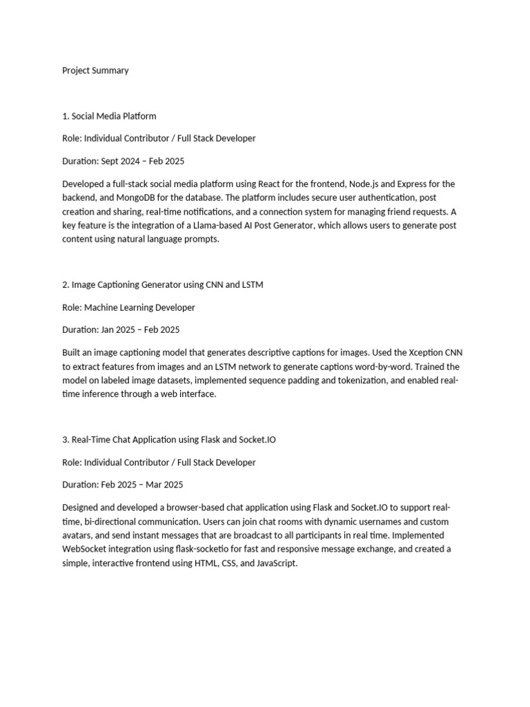 Project Summary | PDF