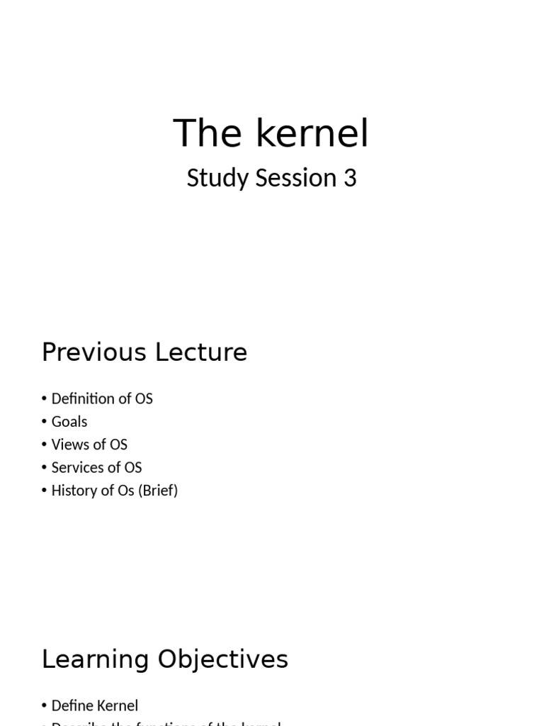 The Kernel | PDF | Kernel (Operating System) | Operating System