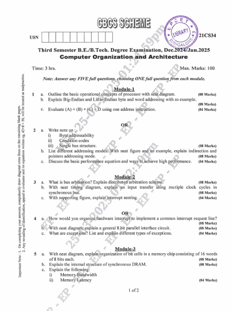 21CS34 Jan 2025 | PDF