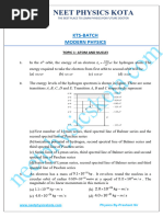 CBSE Class 12 Physics Atoms and Nuclei Competency Based Worksheet | PDF