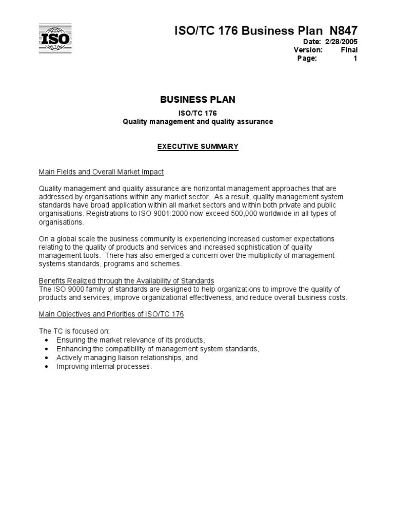 ISO TC 176 Quality Management and Quality Assurance | PDF ...