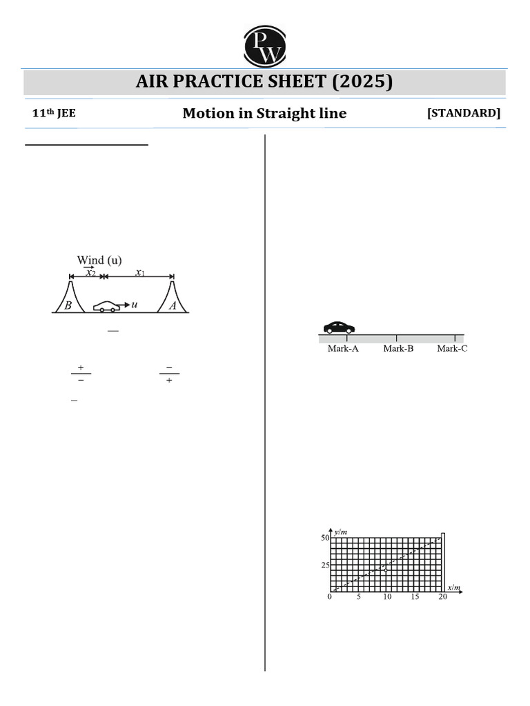 Motion in A Straight Line | PDF | Acceleration | Velocity