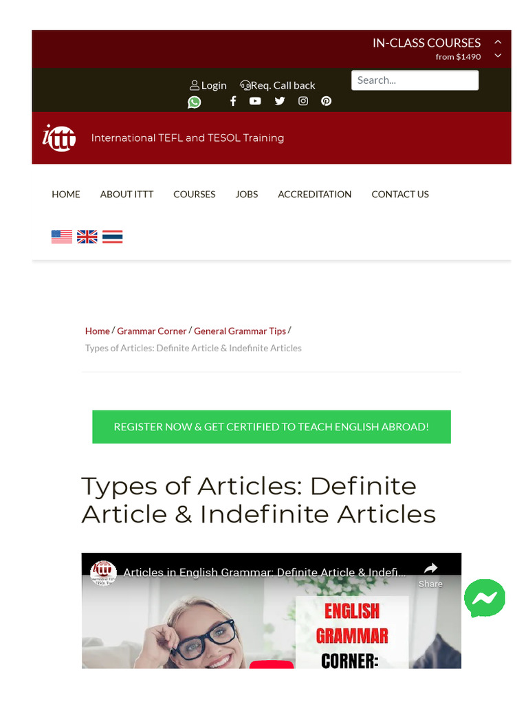 WWW Teflcourse Net English Grammar Corner Types of Articles Definite ...