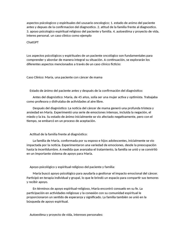 Aspectos psicológicos en pacientes oncológicos | PDF | Las emociones ...