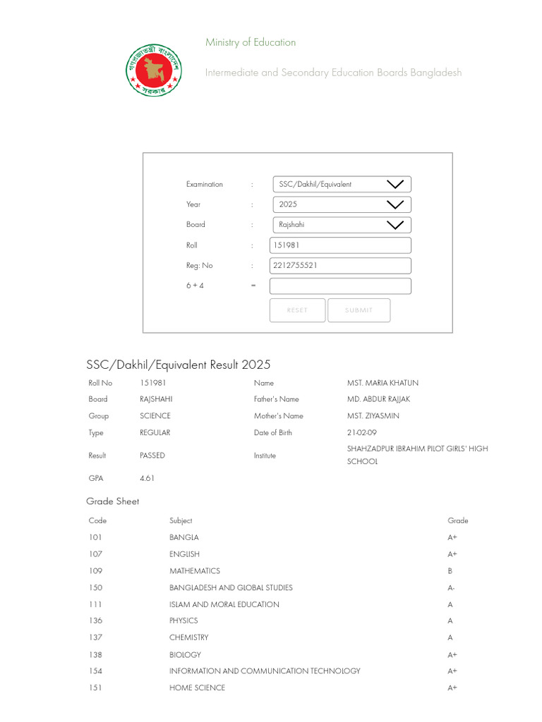 Education Board Bangladesh | PDF | Qualifications | Student Assessment And Evaluation