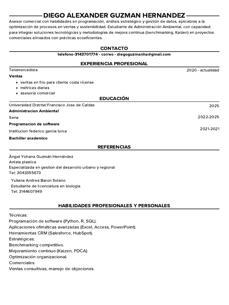 Curriculum Vitae Modelo Harvard Formal Minimalista | PDF