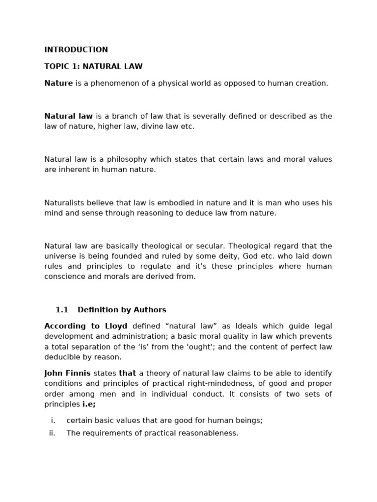 Understanding Natural Law Principles | PDF | Natural Law | Jurisprudence