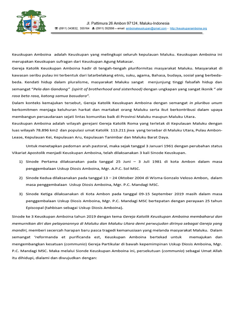 Keuskupan Amboina | PDF