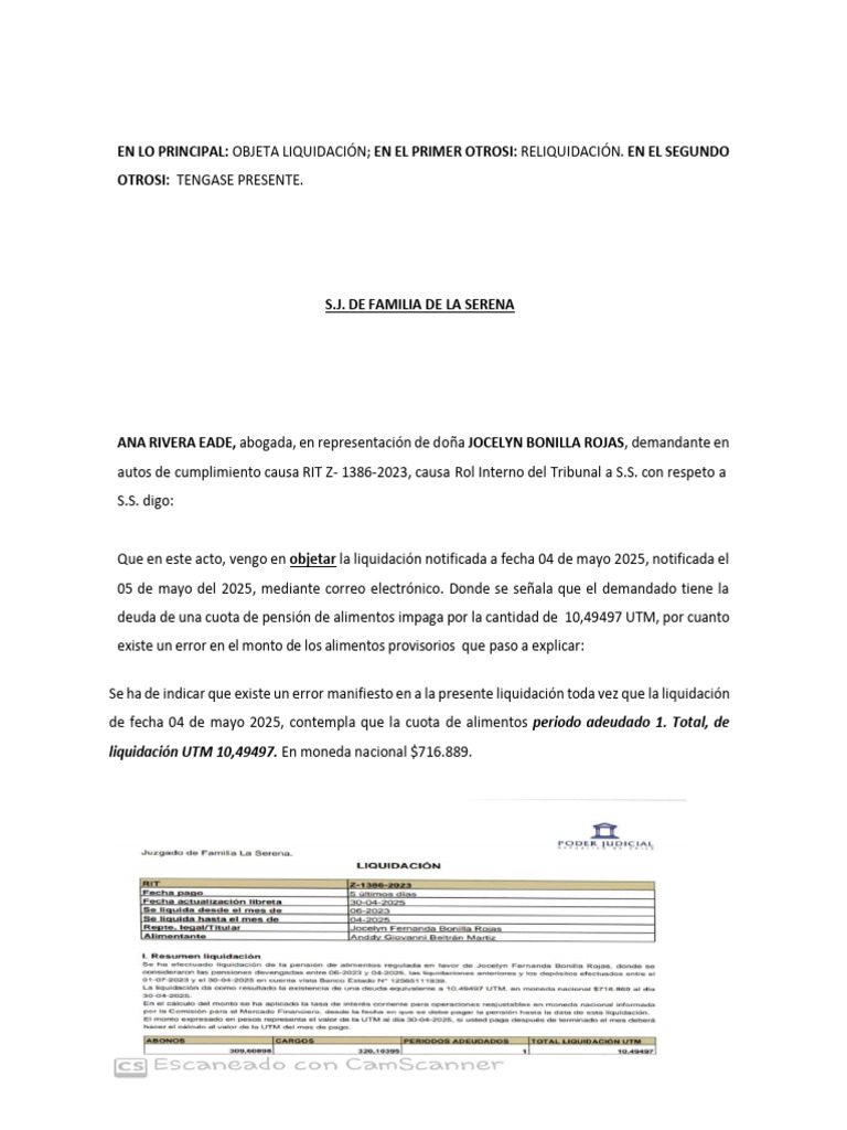 Objeta Liquidacion 2025 | PDF