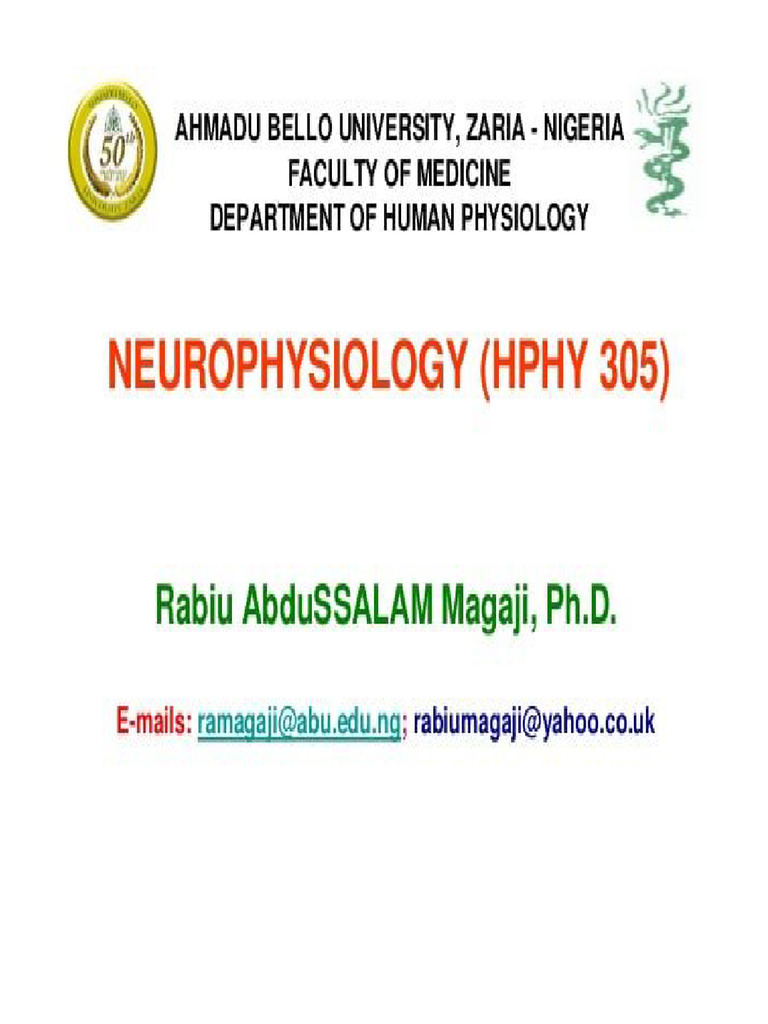 Neurophysiology Slide | PDF