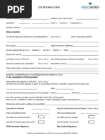 Counseling Referral Form Template PDF | PDF
