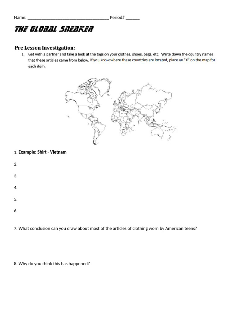 American Teens' Clothing and Globalization | PDF