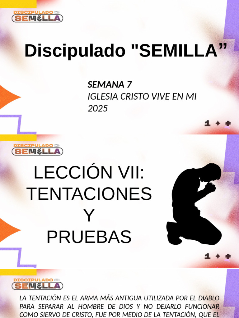 Discipulado Semilla Semana 7 | PDF | Cristo (título) | Tentación