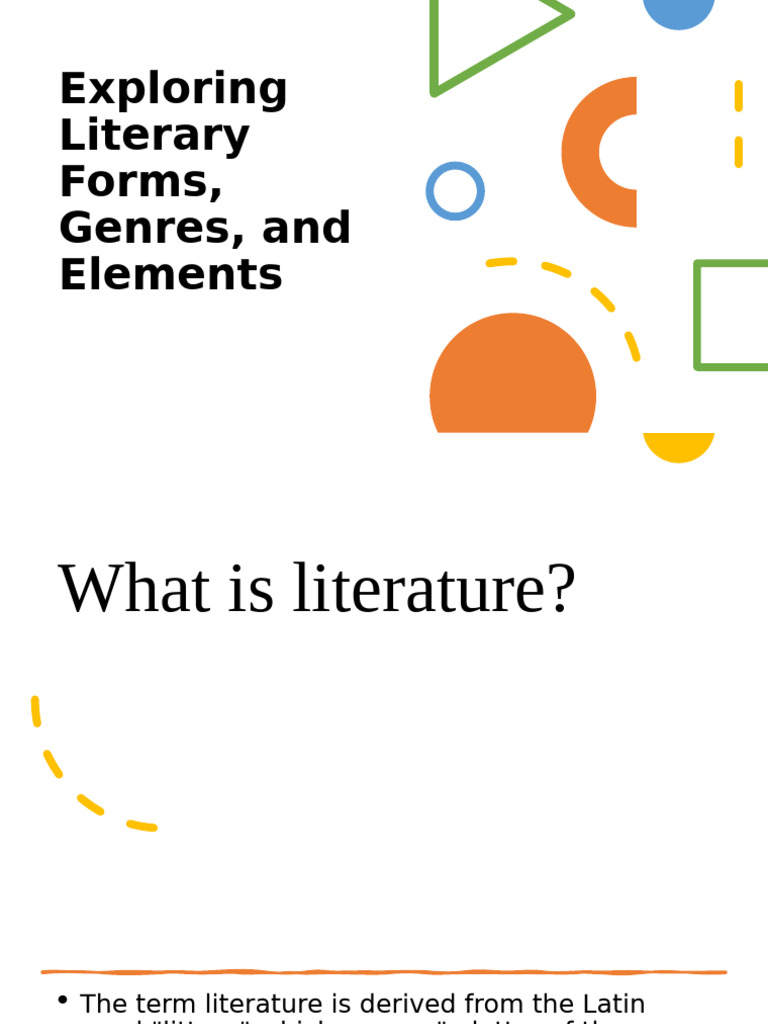 Literary Forms and Genres Explained | PDF | Poetry | Narrative