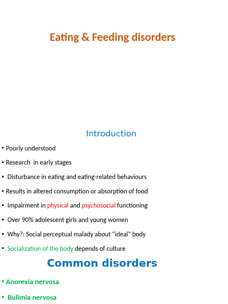 Understanding Eating Disorders: Types & Management | PDF | Anorexia ...