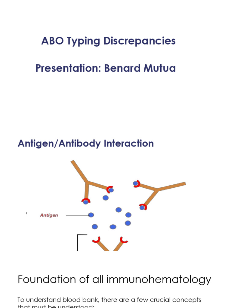 Resolving ABO Typing Discrepancies | PDF | Antibody | Clinical Medicine