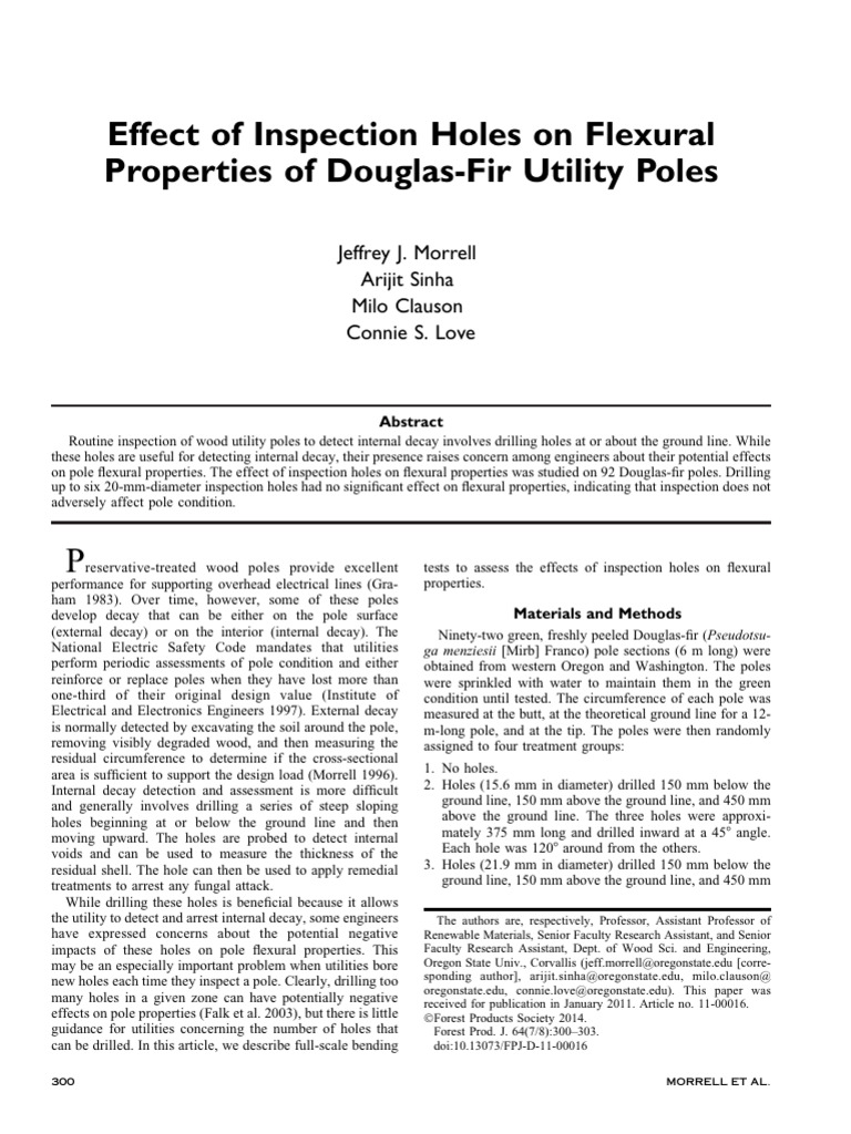 Impact of Inspection Holes on Pole Strength | PDF | Beam (Structure ...