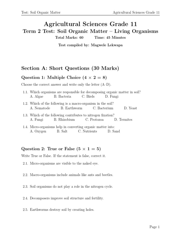 Soil Organisms and Their Functions | PDF | Soil | Organic Matter