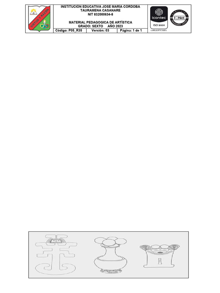 P05-R20 MATERIAL DE ARTISTICA 6º CLASSROOM 2023 | PDF | Dibujo | Lápiz