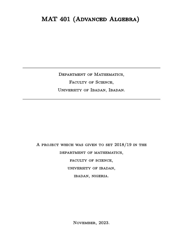Final Touch On MAT 401 Typed Note-1 | PDF | Set (Mathematics) | Inequality (Mathematics)