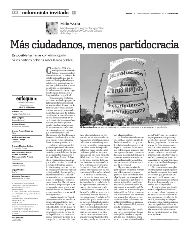 Maite Azuela - Columna | PDF | Responsabilidad | Ciencias Políticas