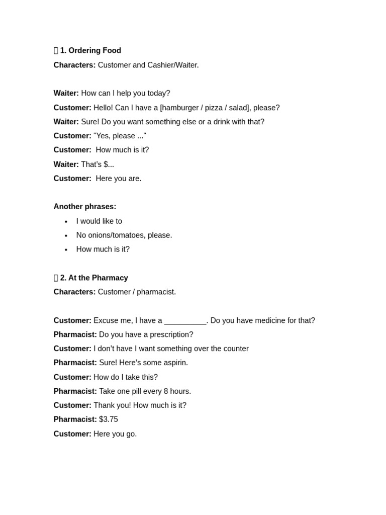 Practicing English: Everyday Scenarios | PDF