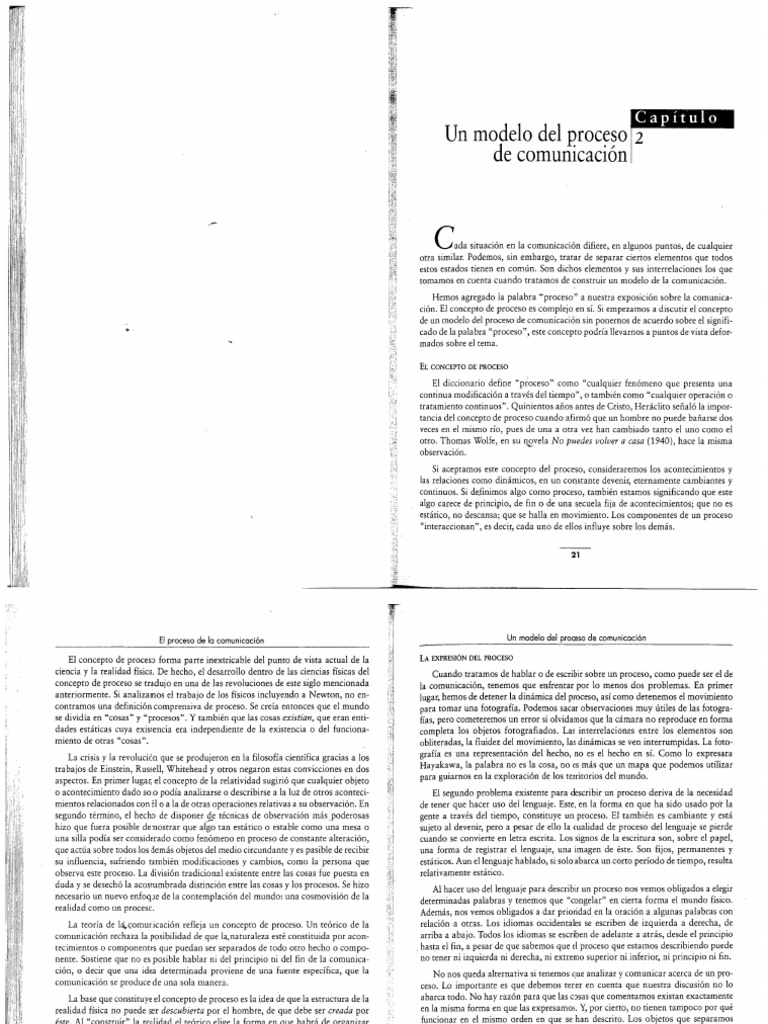 David Berlo Cap. 2 y 3 Comunicacion | PDF