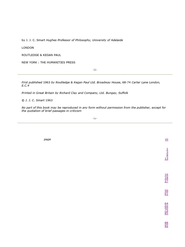JJC Smart | PDF | Contradiction | Hypothesis