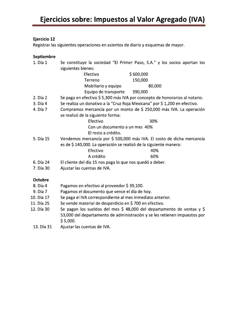 Ejercicios Iva | PDF