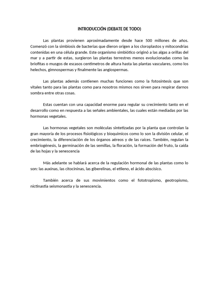 Nictinastia en Plantas: Movimiento y Función | PDF | Hormona Vegetal ...
