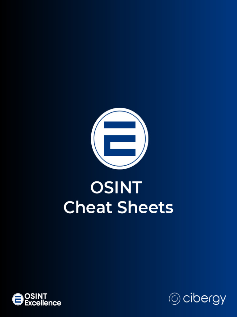 OSINT Excellence - Cheat Sheet Collection | PDF | Computer Security | Security