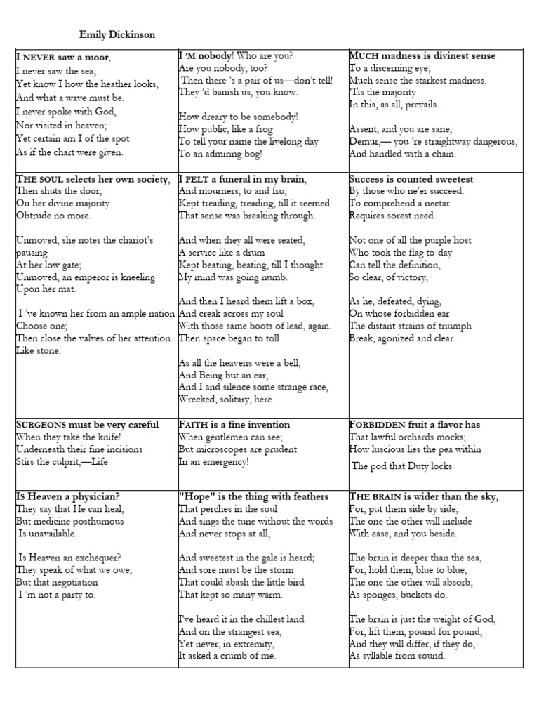 07 Whitman Dickinson | PDF