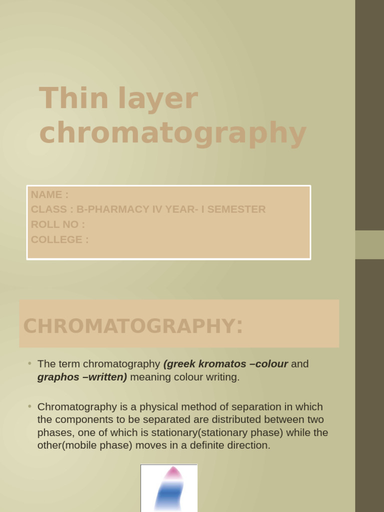 Thin Layer Chromatography Overview | PDF | Chromatography | Thin Layer ...