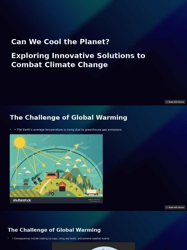 Can We Cool The Planet Presentation PP TX | PDF