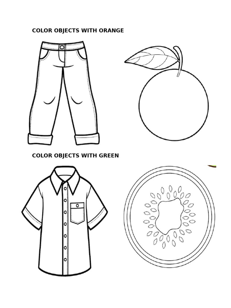 Color Objects With Orange | PDF