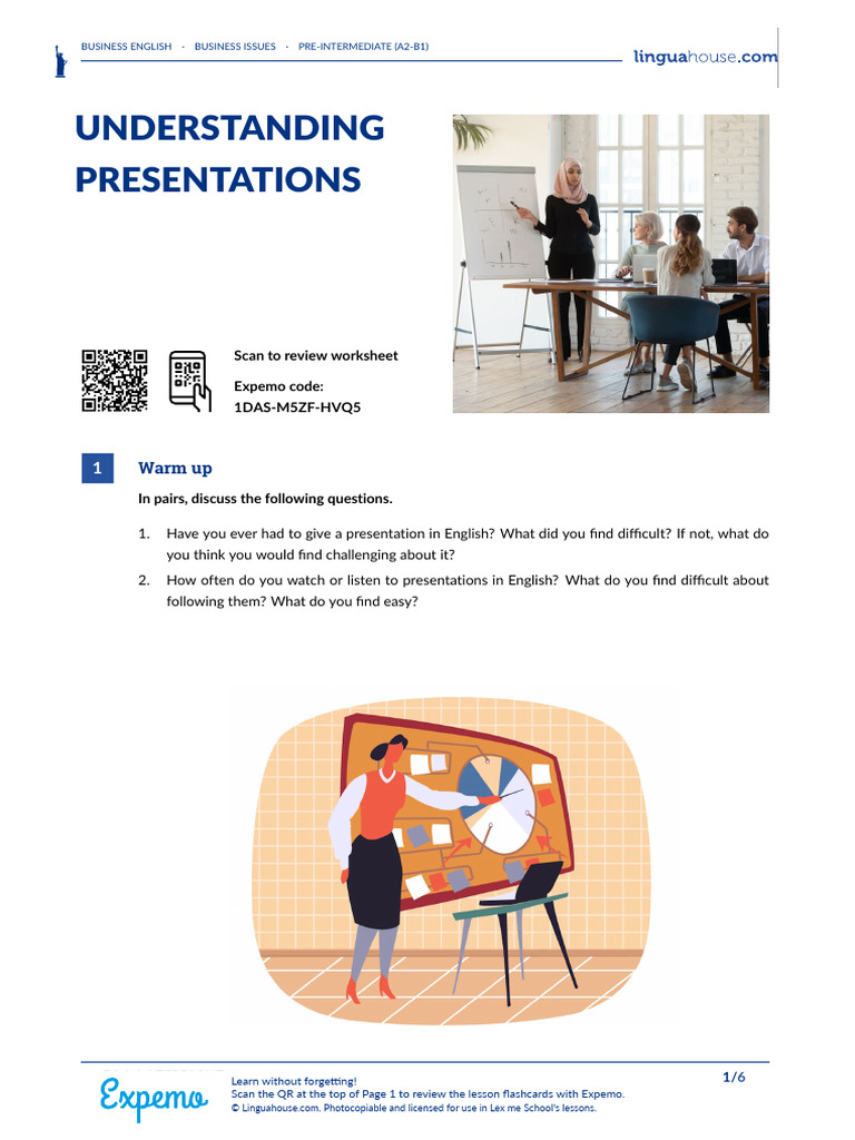Business English: Understanding Presentations | PDF | Vocabulary