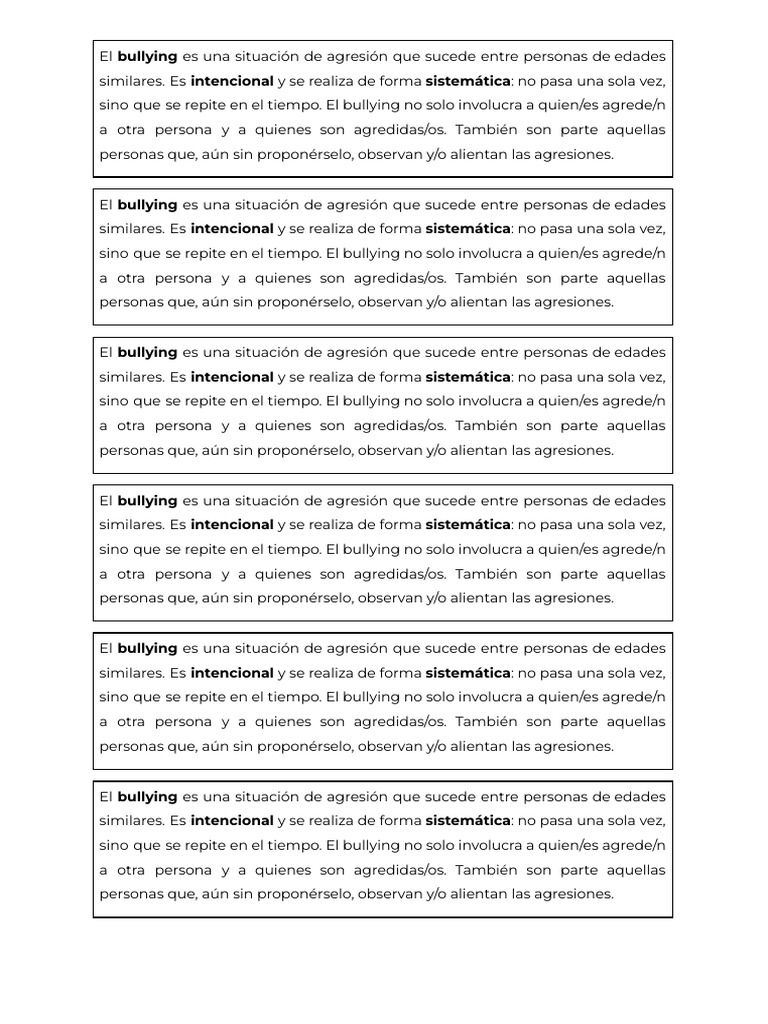 Bullying - 11 Copias | PDF