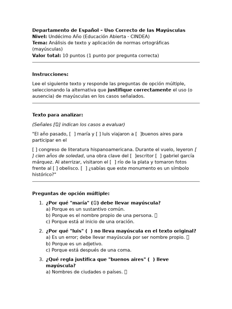 Uso de Mayúsculas en Español: Guía Práctica | PDF | Caso de carta ...