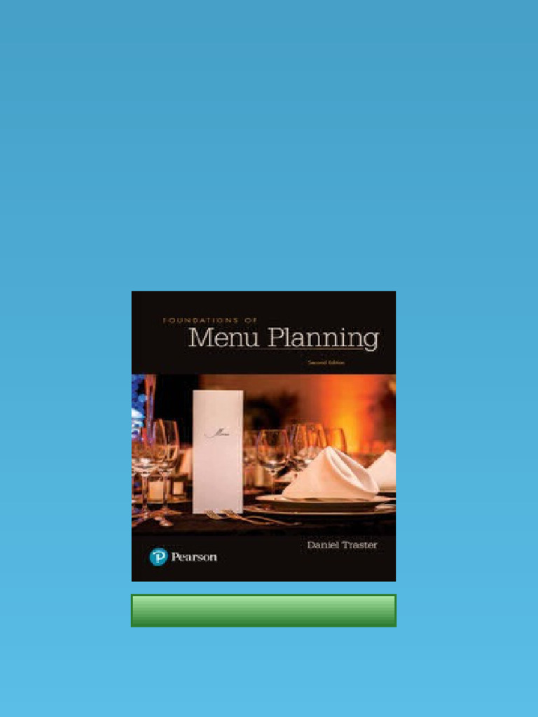 Foundations of Menu Planning (What's New in Culinary & Hospitality) 2nd ...