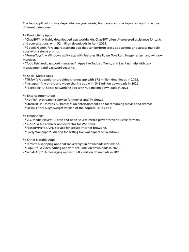 Best Application | PDF