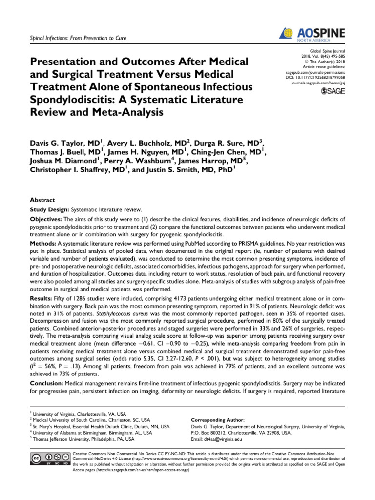 Presentation and Outcomes After Medical and Surgical Treatment Versus ...