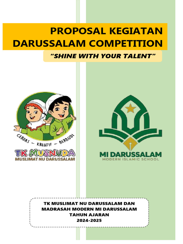 Proposal Sponsorship Darussalam Competition | PDF