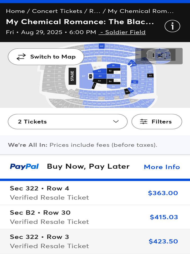 MCR Chicago Concert Tickets Available | PDF